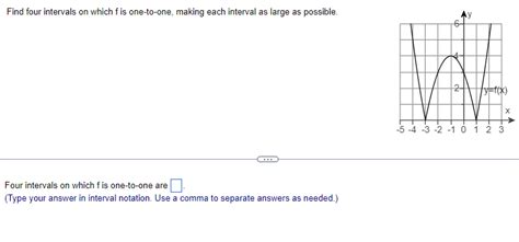 Solved Find Four Intervals On Which F Is One To One Making Chegg Com