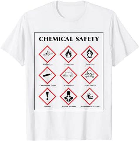 Chemistry Lab Safety Symbols Cheat Sheet T Shirt