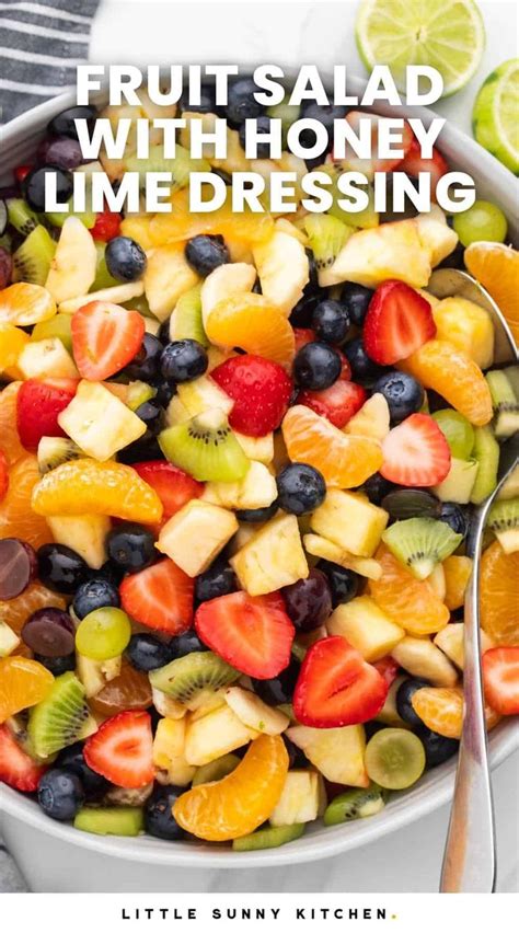 Refreshing Fruit Salad With Honey Lime Dressing