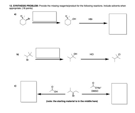 Solved Synthesis Problem Provide The Missing Chegg Com