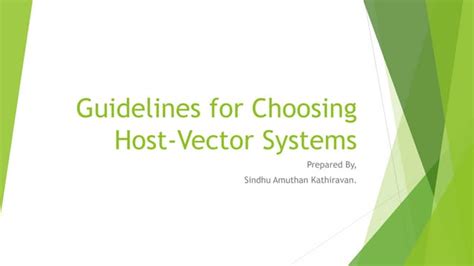 Guidelines For Choosing Host Vector Systems Pptx Biotech And Biomedical Industry Industries