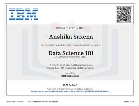 Anshika Saxena On Linkedin Im Happy To Share That Ive Obtained A New