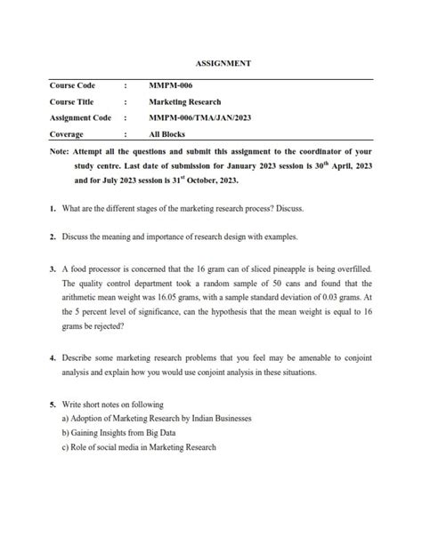 IGNOU MMPM 6 Solved Assignment 2023 English Medium