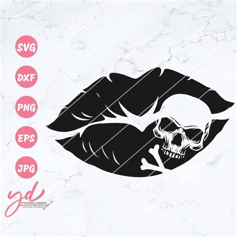 Sugar Skull Lips Svg Etsy