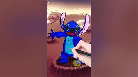 Как нарисовать Стича из мультика Лило и Стич Shorts Youtube