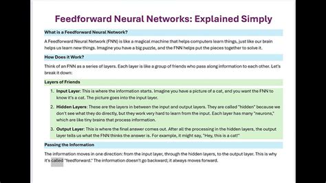 Feedforward Neural Networks Explained Simply Youtube