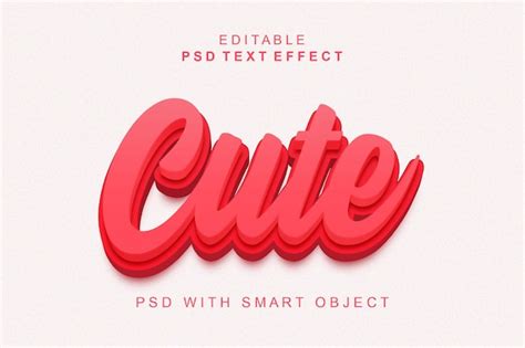 Premium Psd Cute 3d Text Effect