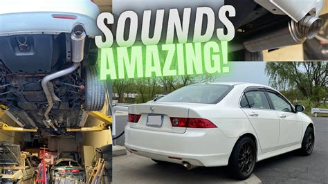 Custom 3 Exhaust Weapon R Header Installing On My Acura Tsx YouTube