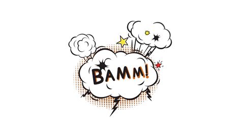 Comic Speech Bubbles Funny Expolisions Stock Motion Graphics Sbv
