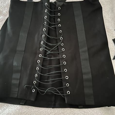 Dolls Kill X Horoscopez Bodycon Lace Up Skirt Depop