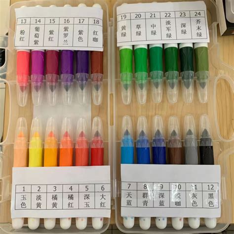单支 阳光天使水溶性可洗水彩笔24色儿童粗杆幼儿园大容量水彩笔 阿里巴巴