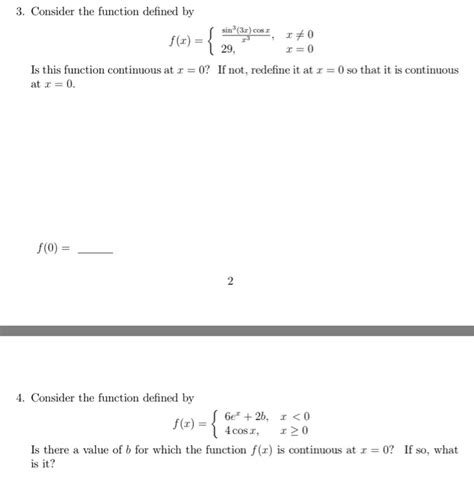 solved 3 consider the function defined by f z 29 is