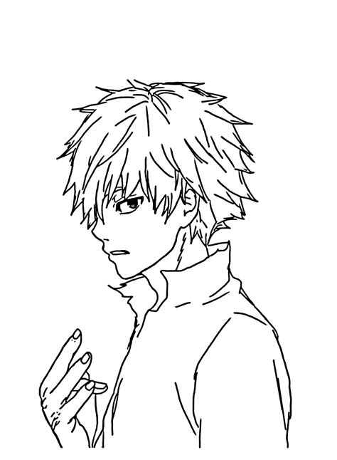 Color Pages Ken Kaneki Free Printable Coloring Pages