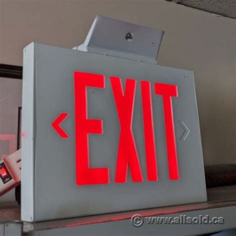 Double Sided Exit Safety Sign Allsold Ca Buy And Sell Used Office