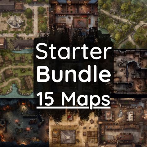 Dnd Starter Battle Map Bundle 15 D D Battlemaps Dungeons And Etsy