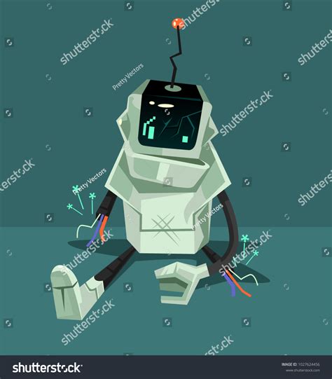 Broken Robot Character Error Web Page Stock Vector Royalty Free Shutterstock
