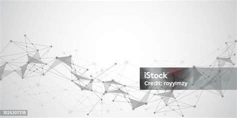 연결 점과 기하학적 배경 라인을 추상화 합니다 현대 기술 연결 과학 다각형 구조 배경입니다 벡터 일러스트 레이 션 0명에 대한 스톡 벡터 아트 및 기타 이미지 Istock