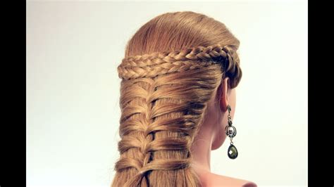 Прическа с плетением на каждый день Hairstyle For Every Day Youtube