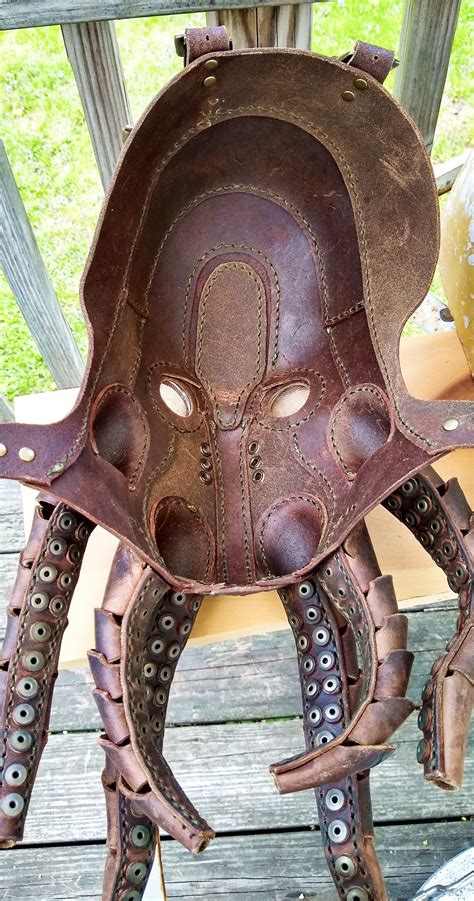 Handcrafted Leather Cthulhu Mask Hp Lovecraft Cult Classic Etsy Australia