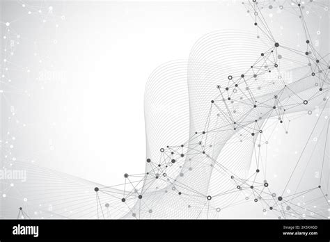 Geometric Abstract Background With Connected Lines And Dots