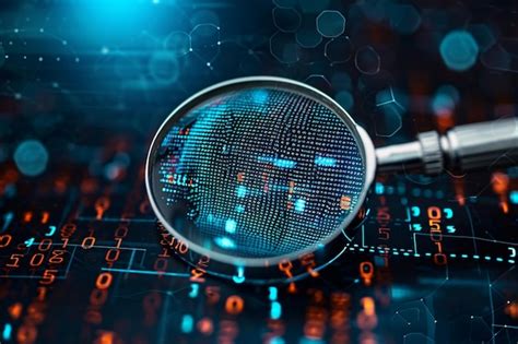 Premium Ai Image Authentication Synergy Magnifying Glass Inspects