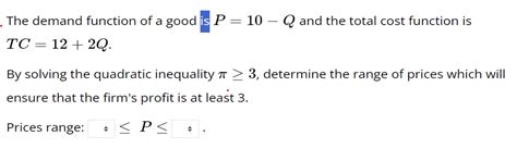 Solved The Demand Function Of A Good Is P Q And The Total Chegg