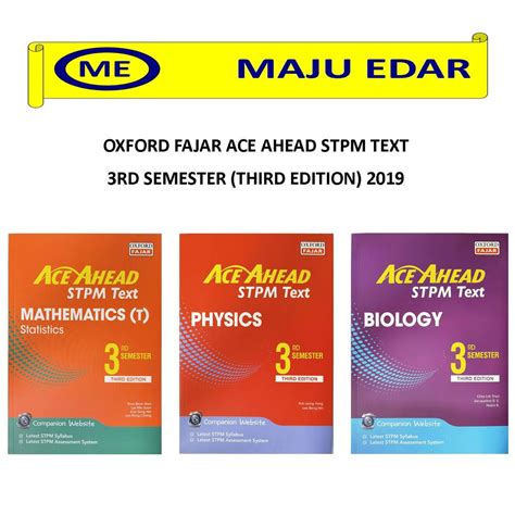 OXFORD FAJAR ACE AHEAD STPM TEXT 3RD SEMESTER THIRD EDITION 2019 ACE