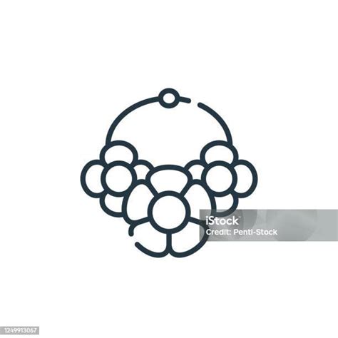 목걸이 벡터 아이콘 목걸이 편집 스트로크 웹 및 모바일 앱 로고 인쇄 매체에 사용하기 위한 목걸이 선형 기호 얇은 선 그림 벡터 격리 된 윤곽선 도면입니다 0명에 대한 스톡