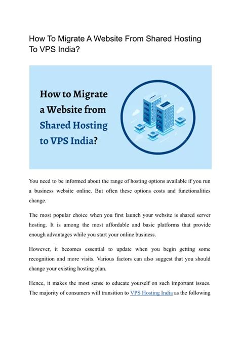 Ppt How To Migrate A Website From Shared Hosting To Vps India