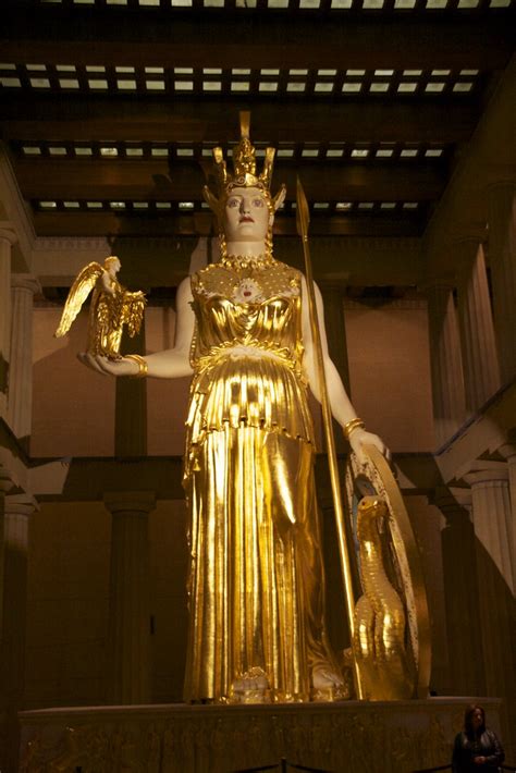 Golden Statue Of Athena Inside The Parthenon In Nashville Flickr