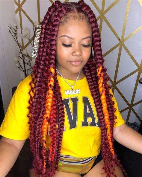 25 Breathtaking Burgundy Box Braids That Really Impress New Natural Hairstyles