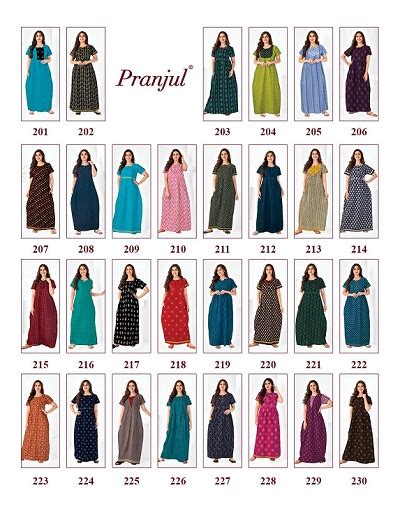 Pranjul Pragati Cotton Nighty Wholesaler Surat Chennai