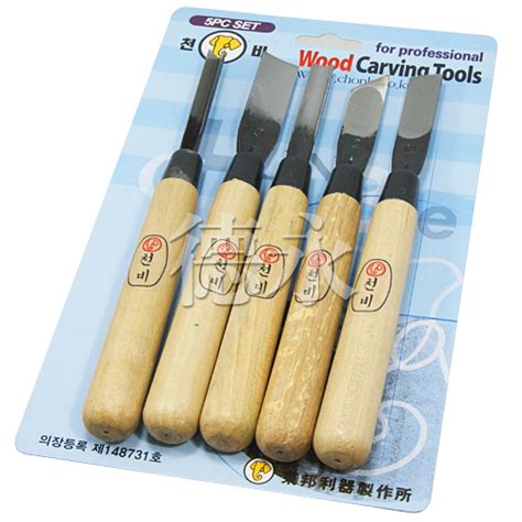 [천비] 우드카빙 조각도세트 5pcs 덕영상사