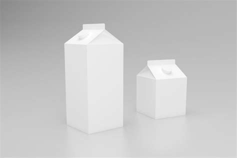 Two Milk Pack Packaging Mockup Template