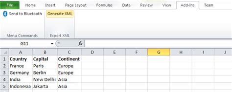 converting ecxel file to xml file to use as a database black devil