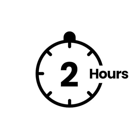 Icône De Signe D horloge De 2 Heures Vecteur Premium