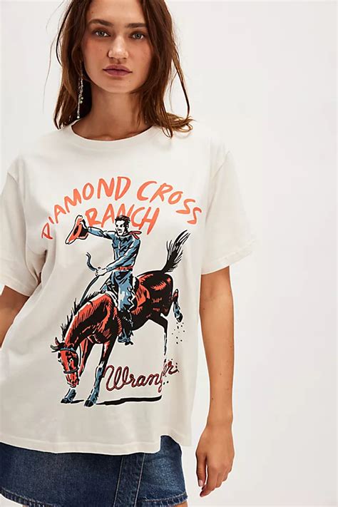 Wrangler X Diamond Cross Ranch Rodeo Tee Free People