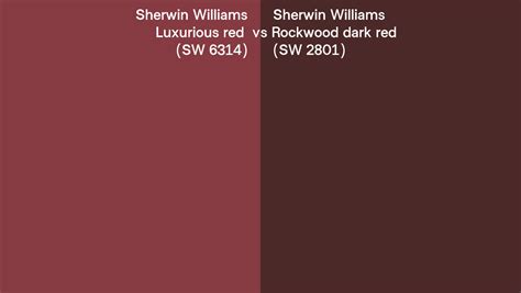 Sherwin Williams Luxurious Red Vs Rockwood Dark Red Side By Side Comparison