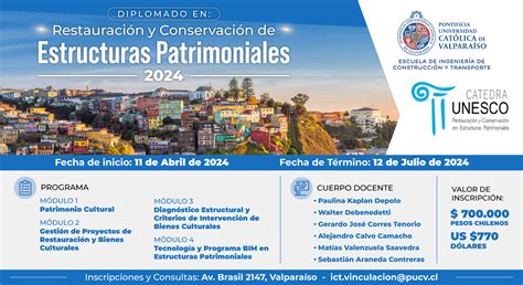 Diplomado En Restauración Y Conservación De Estructuras Patrimoniales Escuela De Ingeniería En
