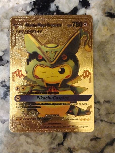 Pokemon Pikachu Mega Rayquaza Gold Foil Values Mavin