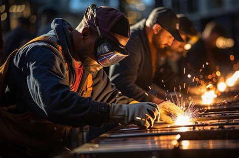 Premium AI Image The Welding Process Is Being Automated And