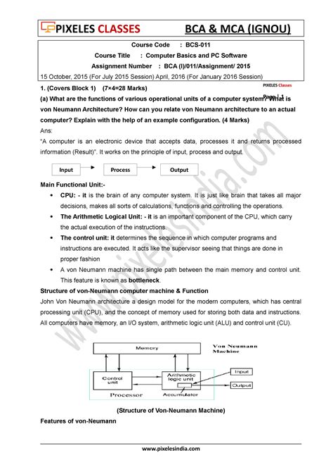 BCS 011 Solved Assignments 2016 PIXELES Classes Page 1 Input