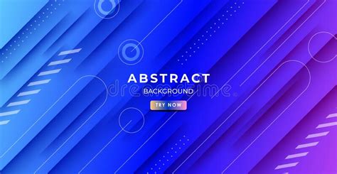 Minimal Abstract Blue Gradient Geometric Background With Gradient Colors Stock Vector