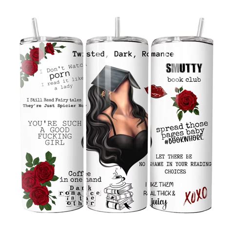 Smut Slut Book Reader Tumbler Print Reading Books Book Lovers Smut Adult Rose Tumbler