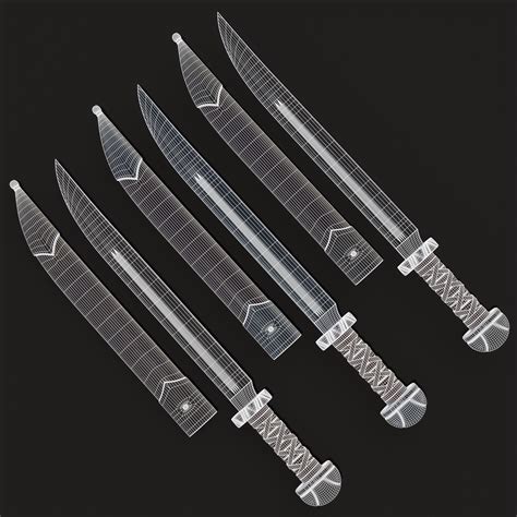 Medieval Germanic Seax Short Sword 3d Model By Get Dead Entertainment
