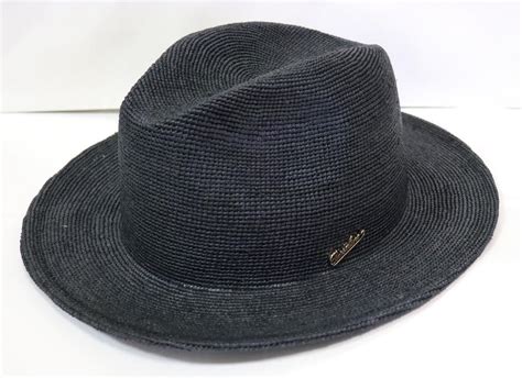 Borsalino ボルサリーノ 新品メンズパナマハット 60伊製 麦わら帽子黒 メルカリ
