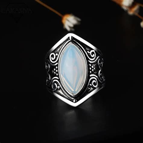 빈티지 문스톤 타이어 실버 반지 실버 925 반지 여성 다이아몬드 반지반지 Aliexpress