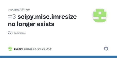 Scipy Misc Imresize No Longer Exists Issue Guptapraful Niqe Github