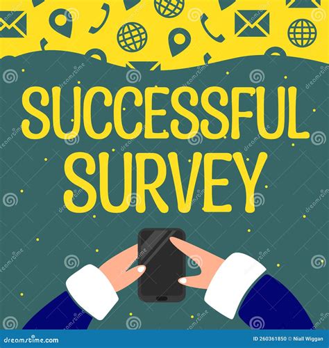 Conceptual Caption Successful Survey Word Written On A Chronicle Displaying Great Success