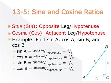Ppt 13 5 Sine And Cosine Ratios Powerpoint Presentation Free Download Id 5211688